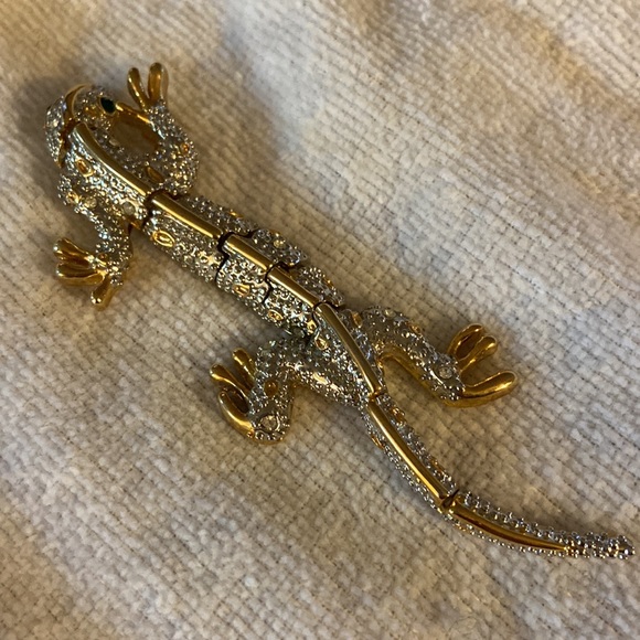 Jewelry | Twotoned Hinged Gecko Brooch | Poshmark